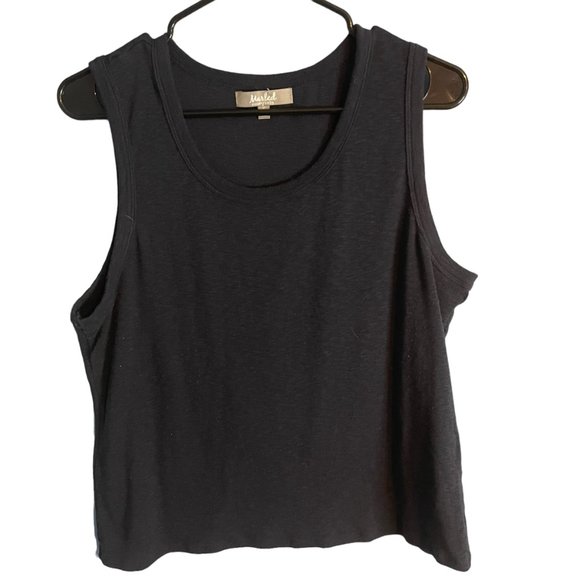 Marled | Tops | Marled Essentials Navy Blue Sleeveless Basic Tank Top ...